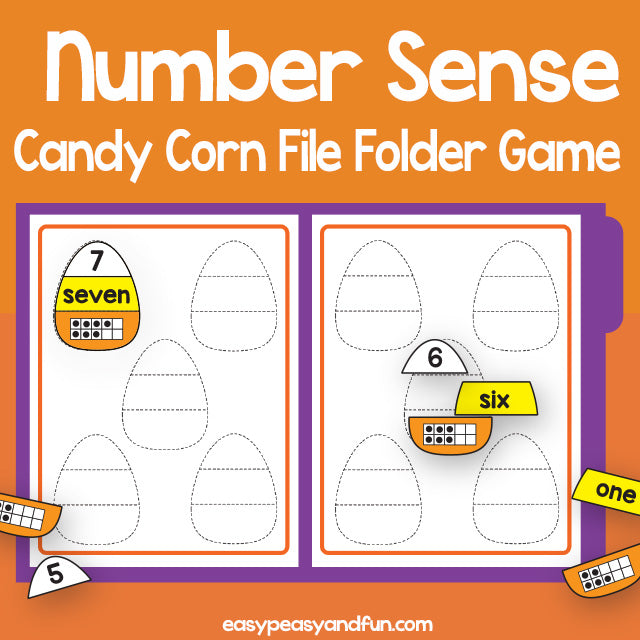 Candy Corn Number Sense File Folder Game – EasyPeasyAndFun
