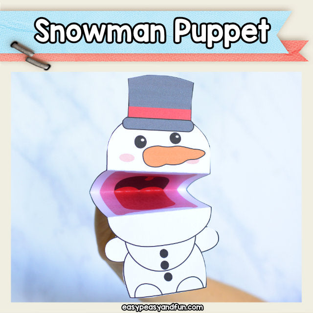 Snowman Puppet Printable – EasyPeasyAndFun