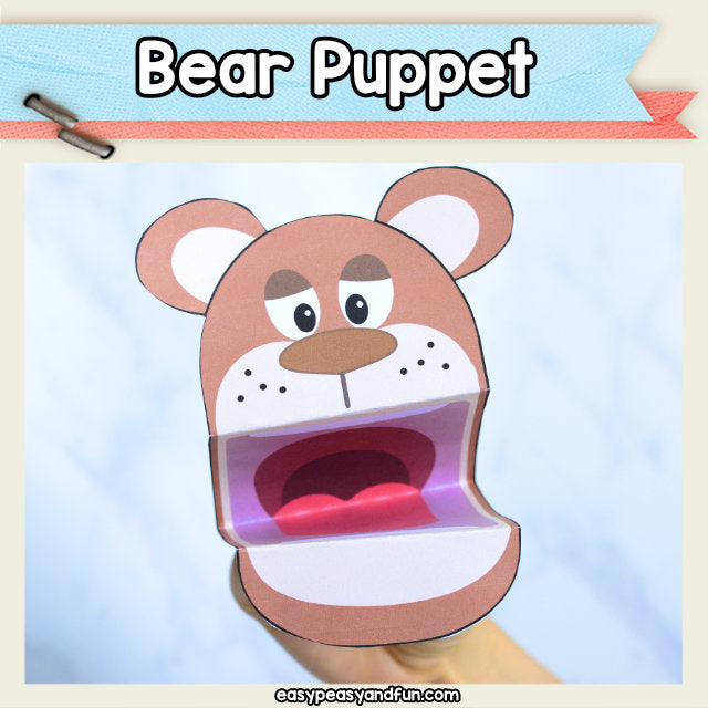 Bear Puppet Printable – EasyPeasyAndFun