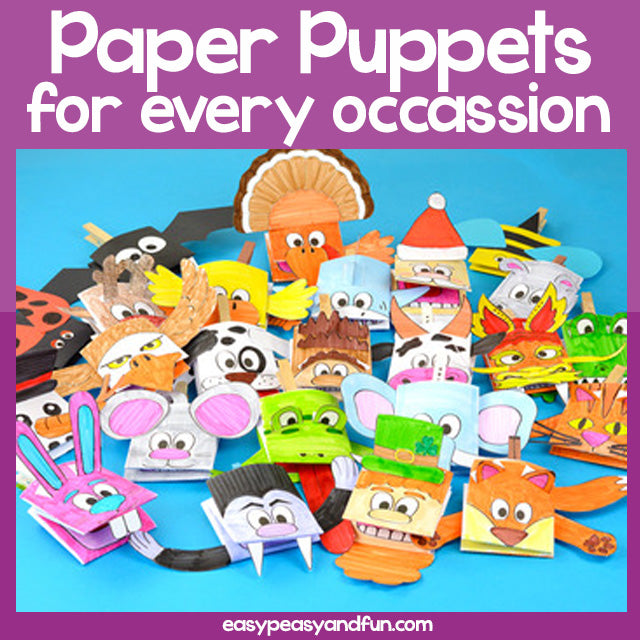Printable Paper Puppets Set – EasyPeasyAndFun
